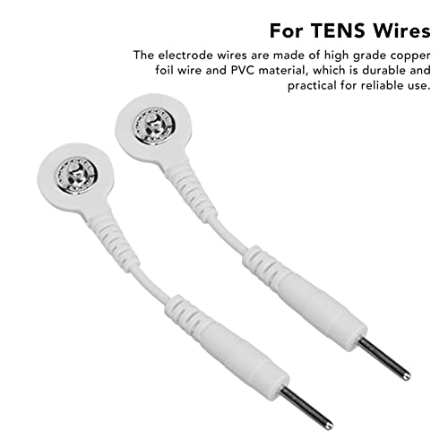 Socobeta Electrodes Cords, White 20Pcs Easy Operation Electrode Wires Reliable Promote Circulation for Treatment Devices