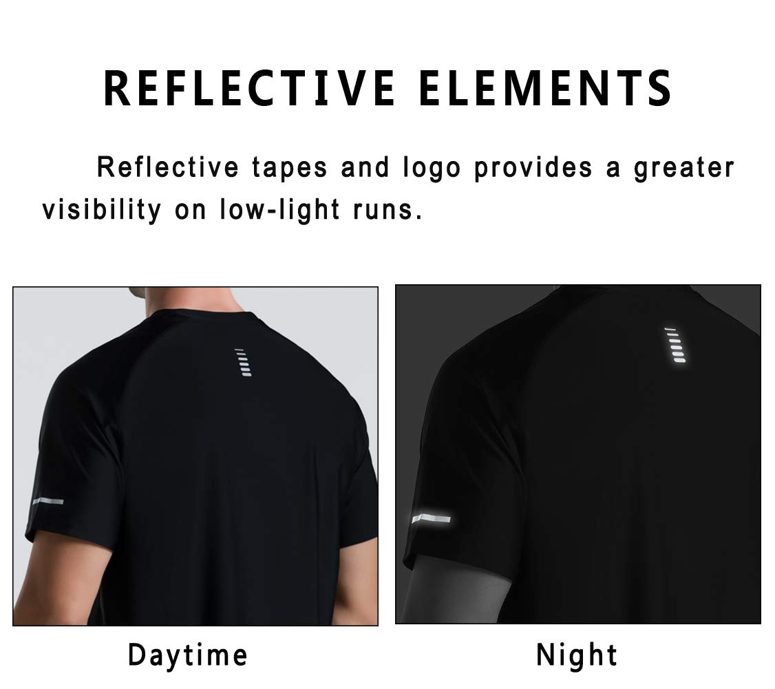 Men's Cooling Ice Silk Running Shirts Quick Dry Short Sleeve Athletic Gym T-Shirts UPF 50+ Outdoor Workout Tshirts Grey Brown