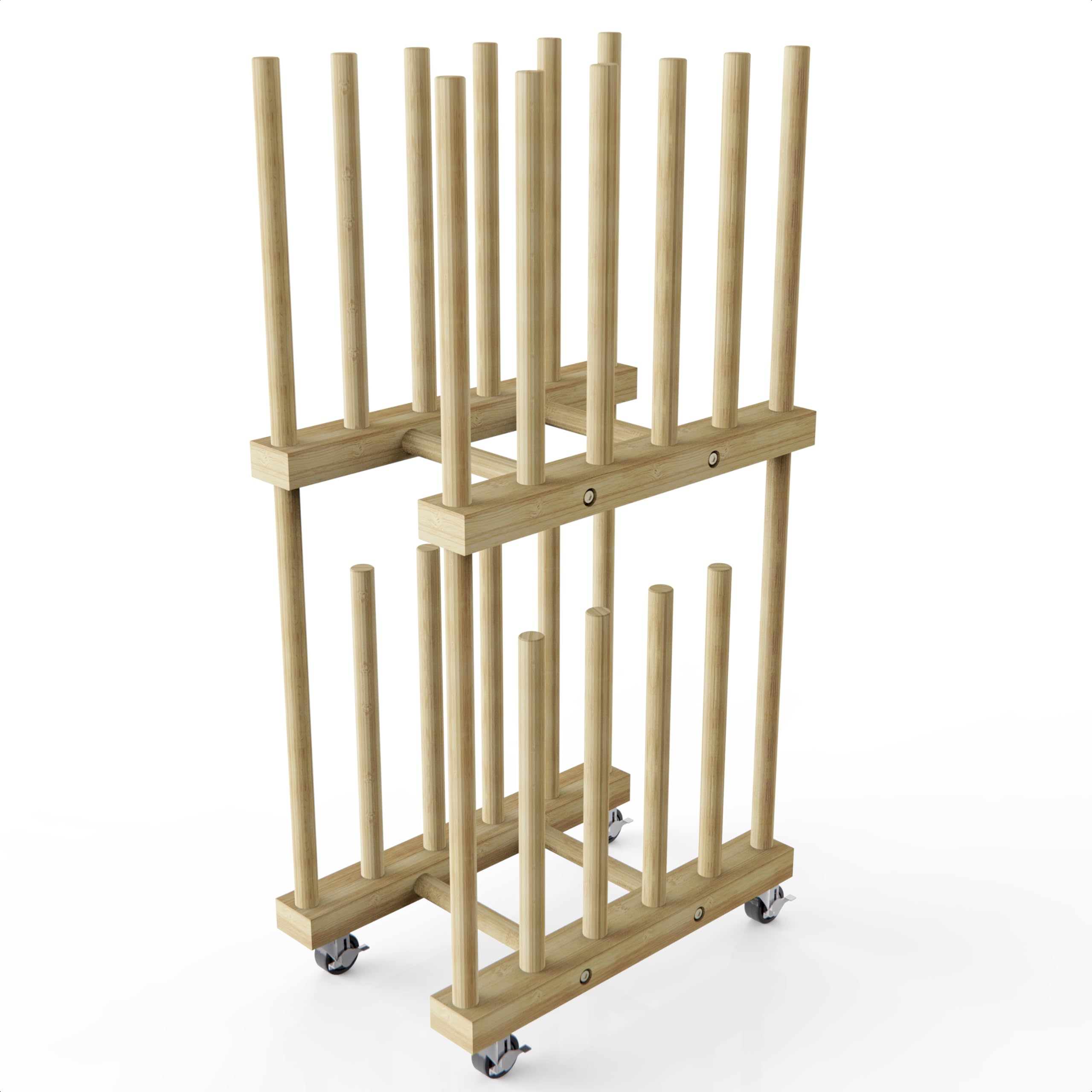 UNZERO 2 Tier Art Storage Rack, Art Drying Rack, Painting Storage Rack, Art Canvas Storage Rack for Drawing Board, Picture Frame, Panel, Paper Pad for Art Studios,Gallery (9.7''D x 15''W x 29''H)