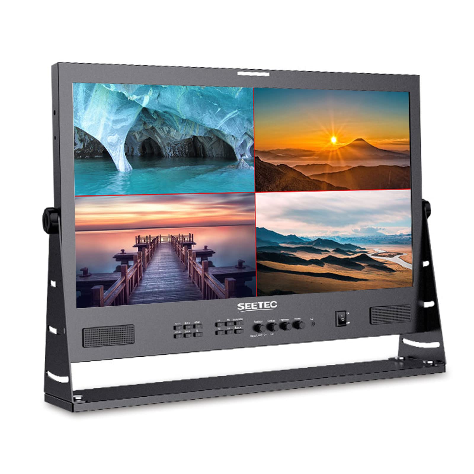 SEETEC ATEM215S 21.5 inch Multi-Camera Broadcast Monitor 4x3G-SDI HDMI in Quad Split Display Full HD 1920x1080 (ATEM215S)