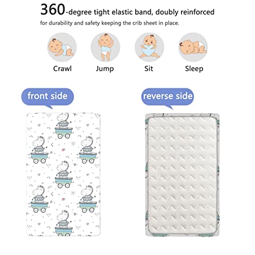 Star Themed Fitted Mini Crib Sheets,Portable Mini Crib Sheets Soft Toddler Mattress Sheet Fitted-Baby Sheet for Boys Girls,24β x38β,Multicolor