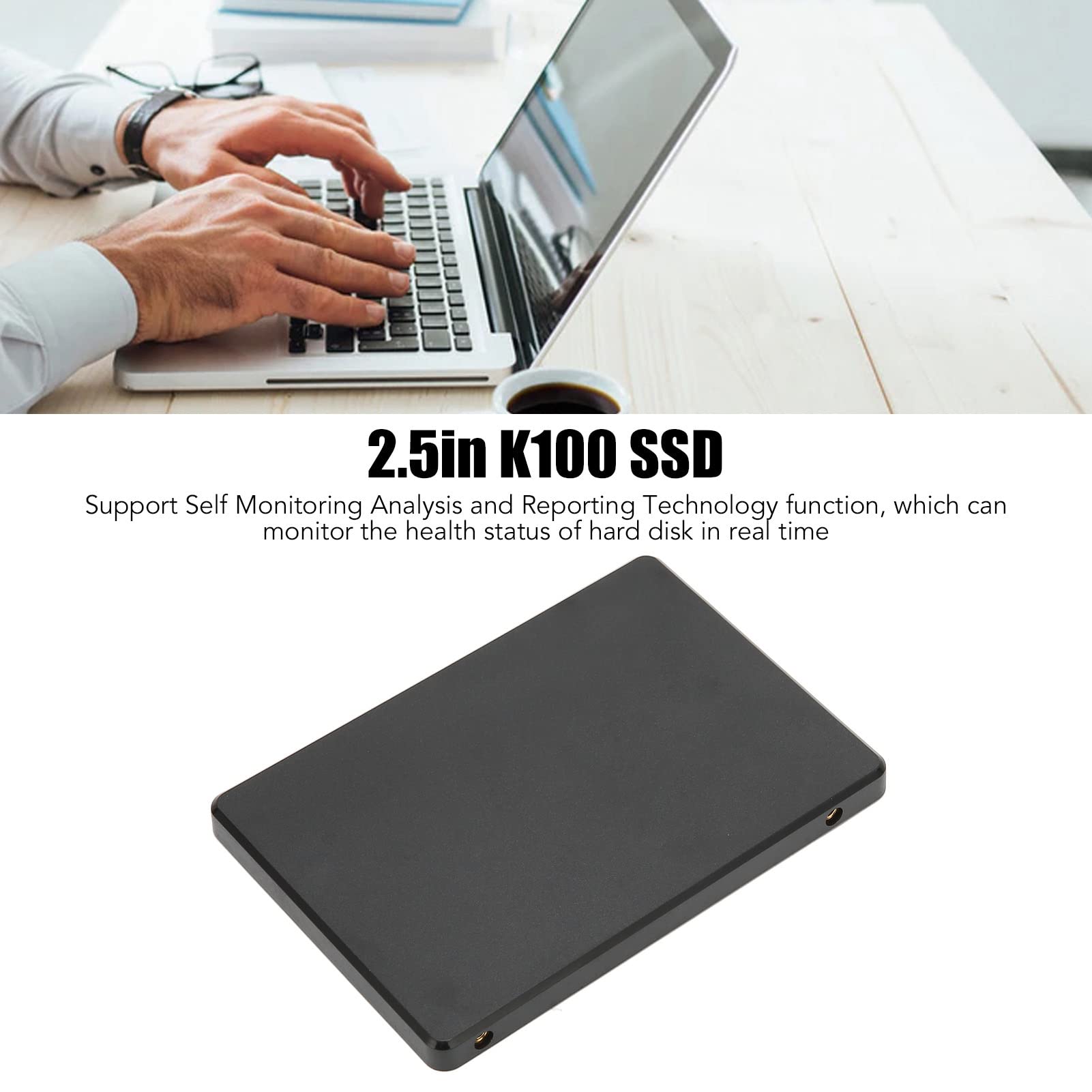 Rongm 1TB SSD, 3D TLC Flash Type 2.5 Inch K100 SSD ABS Gen III Material for Laptop (1TB)