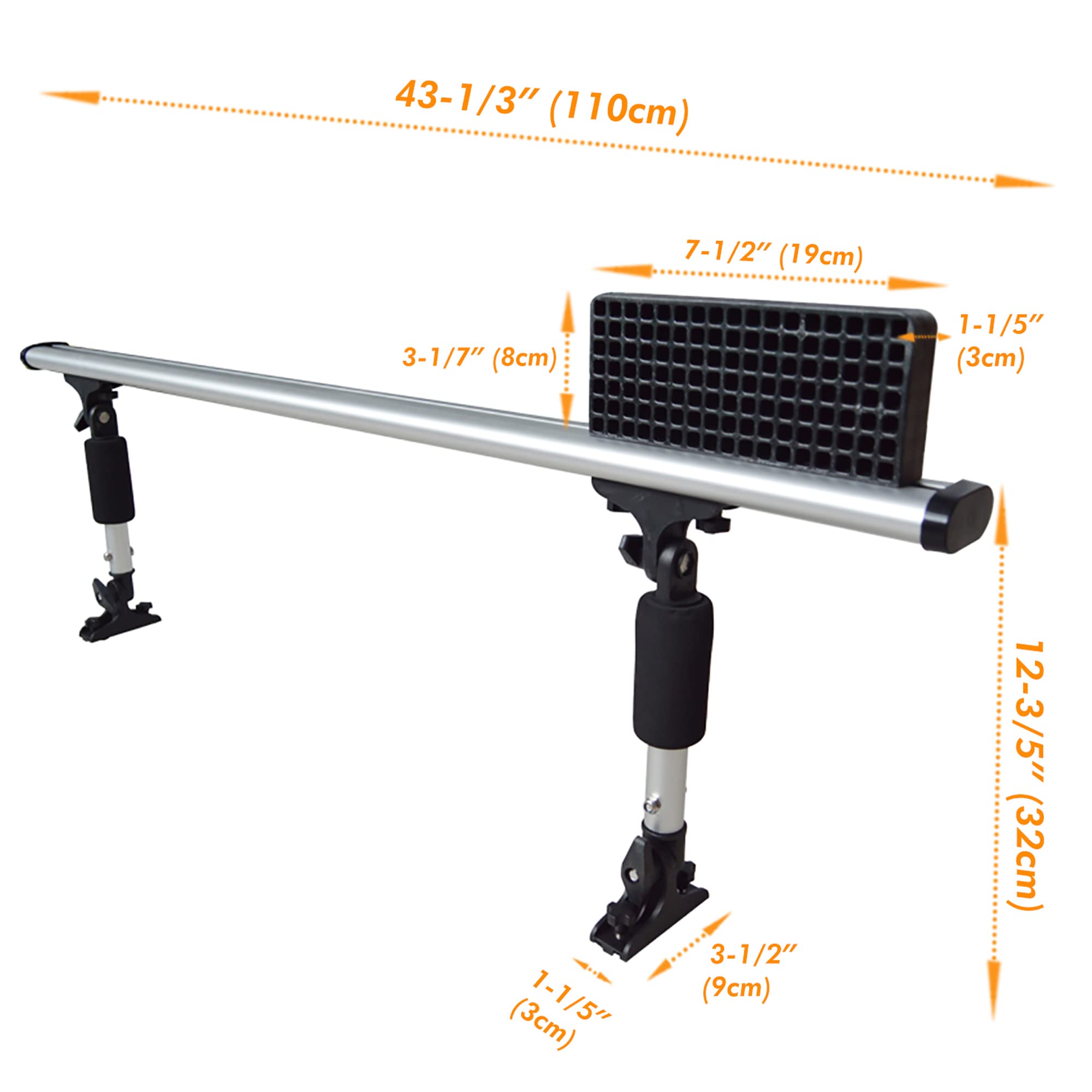 Newcod Kayak Motor Mount, Fishing Kayak Trolling Motor Mount Rack Aluminum Outboard Mounting Bracket Holder Kit