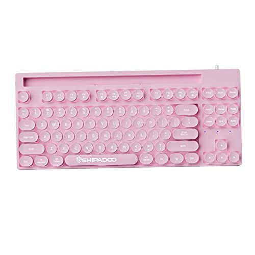 Ronyme Mechanical Gaming Keyboard Delicate Touch Replacement Plug and Play Wired Keypad for Desktop, Pink