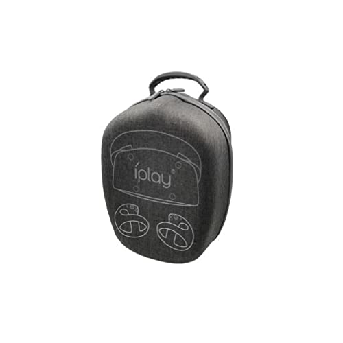 Onseuk Compatible with PS VR2 Portable Handheld Zipper Storage Bag EVA Protection Hard Bag with Lens Protection Cover&Small Storage Bag