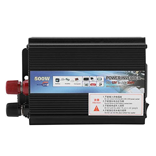 Power Inverter with Solar Panel 12 V,220V / 100V 500W Solar Inverter Converter, Solar Power Inverter for Household,Outdoors,Road Trips,etc(220V)