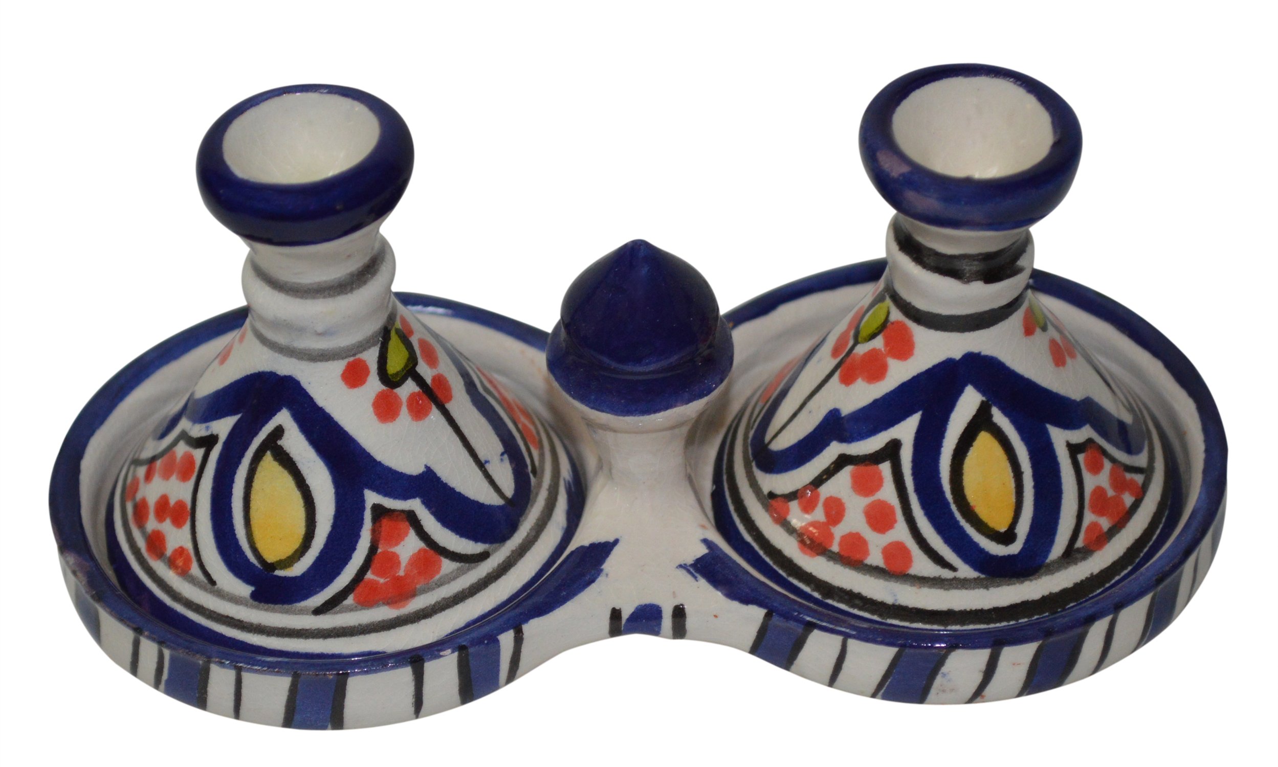 Moroccan Handmade Tagine Double Spice Holder seasoning Container