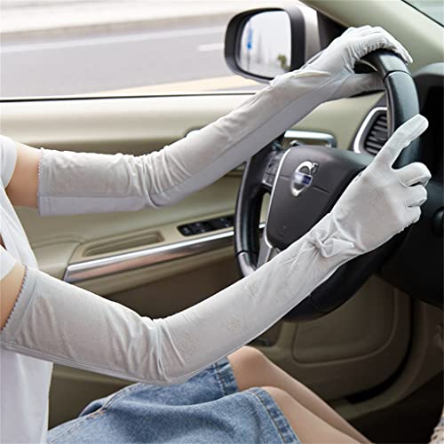Long Ice Silk Lace Gloves Summer Women's Driving Arm Sleeve Sleeve Sleeve Arm Sleeve Thin Section (Color : B, Size : 59 * 8.5cm)