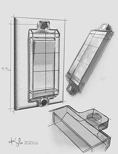 Magnetic Light Switch Guards, ILIVABLE Light Switch and Outlet Cover for Flat Modern Switches, Not Child Proof (Clear, 2 Pack)
