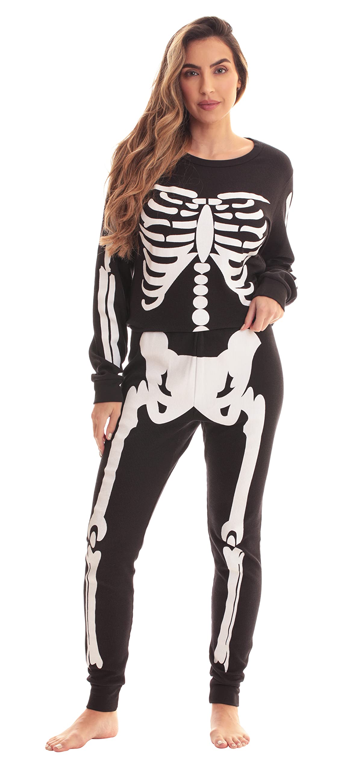Just Love Women's Thermal Underwear Pajamas Set 6930-BLK-XL