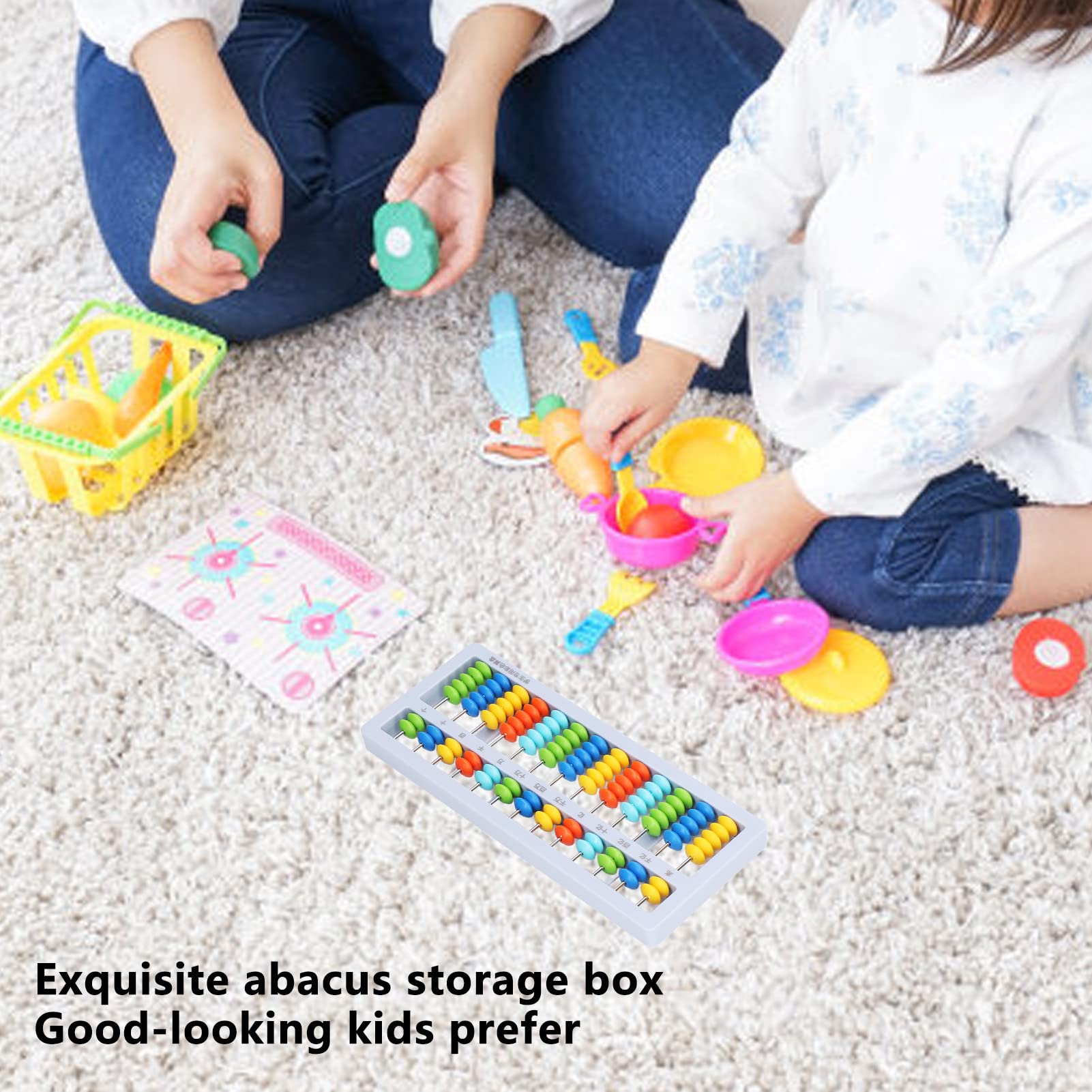plplaaoo Abacus for Kids Math, Math Manipulatives Kindergarten, Counting Rack for Kids, Counters for Kids Math,Kids Math Learning Tools,Rainbow Abacus(Blue), Abacus for Kids Math Counting Toys bea