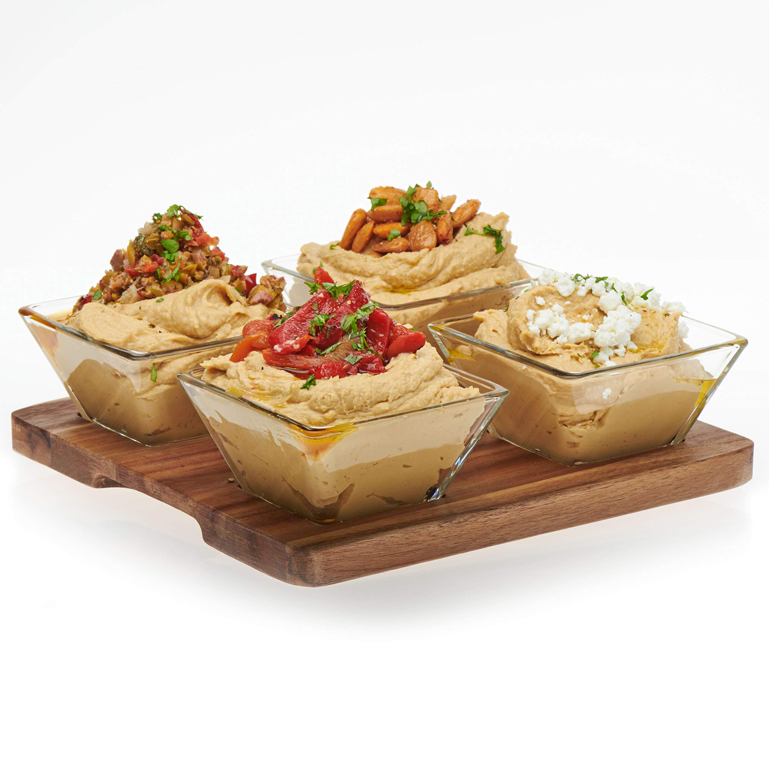 Libbey Acaciawood 4-Piece Cheese Board Serving Set with Wood Serving Board , 22.25 oz
