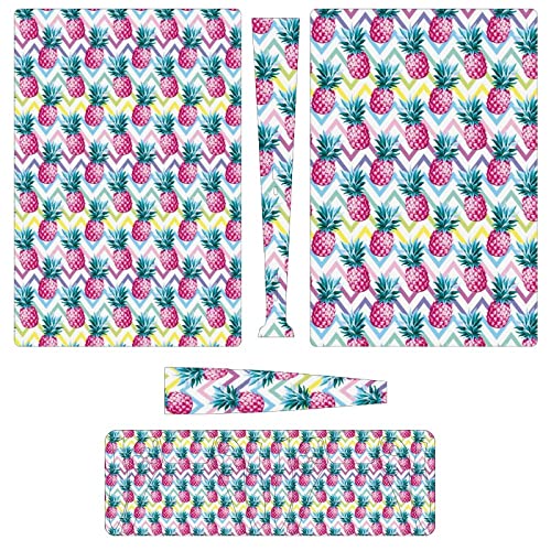 Pineapple Pattern Full Protective Skin Cover Design Wrap Decal Sticker Compatible with PS5 Digital Edition Console and Controller