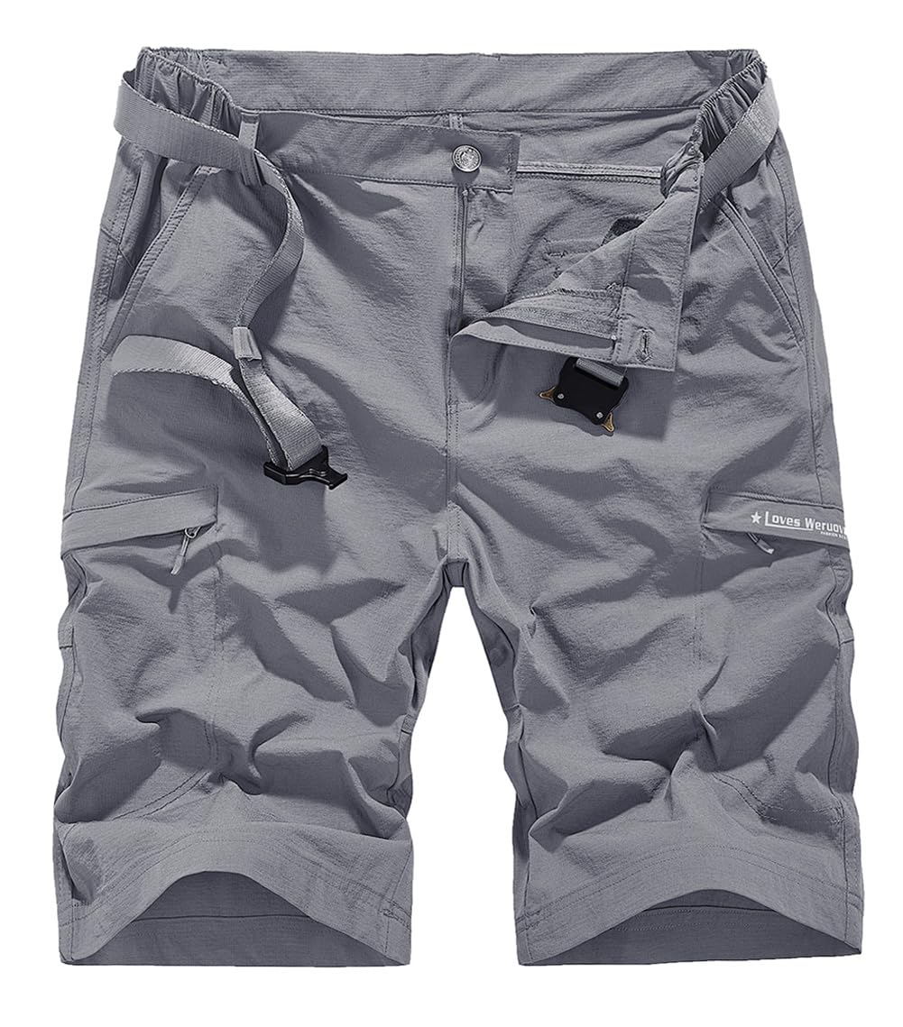 Kolongvangie Men's Lightweight Quick Dry Shorts Work Breathable Tactical Combat Training Water Sweat Resistant Cargo Short