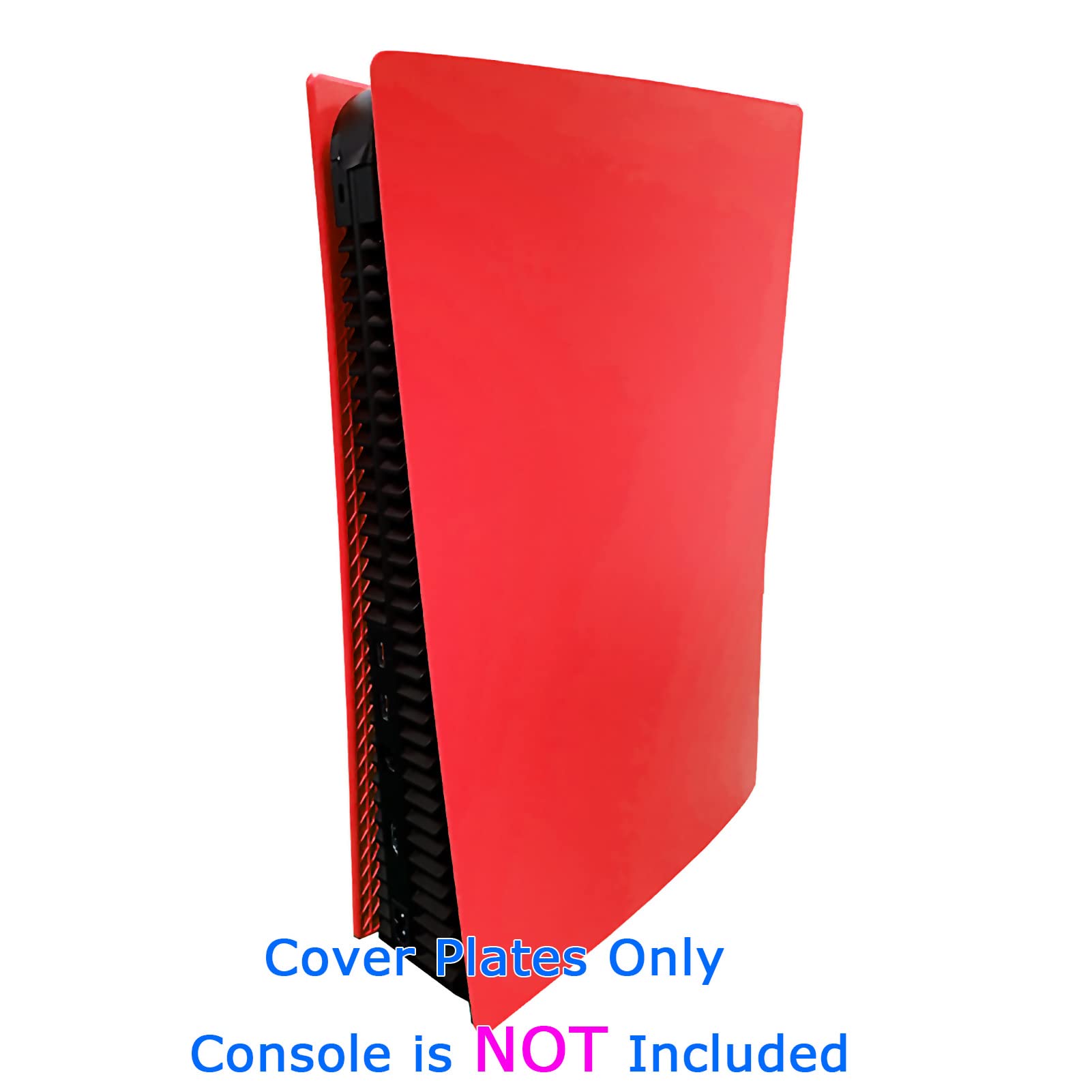 New for PS5 Custom Faceplate Cover Plates Red Color Replacement, Compatible with for PlayStation 5 Disc Edition Game Consoles, Extra DIY Matte Dustproof Protection Face Plate Shells Full Set
