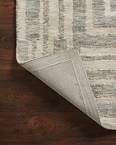 Justina Blakeney x Loloi Yeshaia Collection YES-03 Oatmeal / Silver 7'-9" x 9'-9" Area Rug