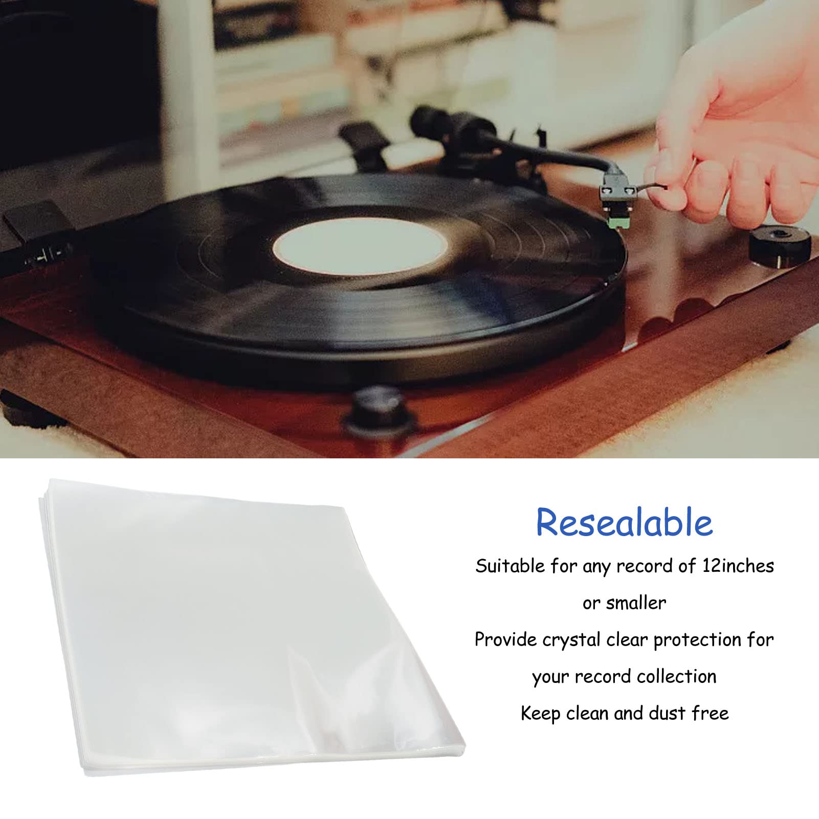 Record Sleeves, Protective Professional Resealable Record Outer Sleeves Keep OPP for 12in Records