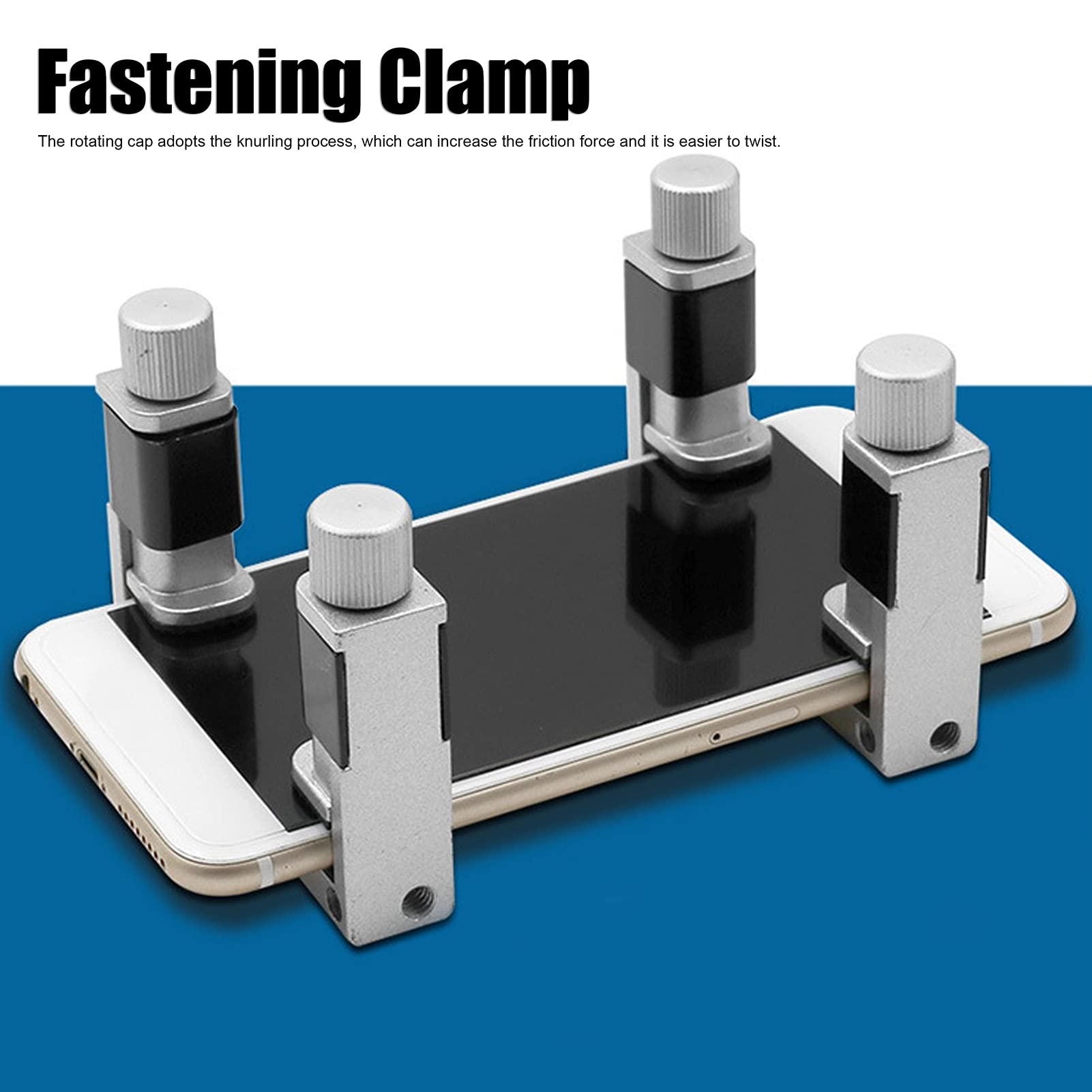 Phone Repair Clamps, Multifunctional Screen Fastening Clamps Adjustable Phone Repair Clips for Mobile Phones, Tablets, Curved Screens, Devices with Glass Back Covers(8pcs)
