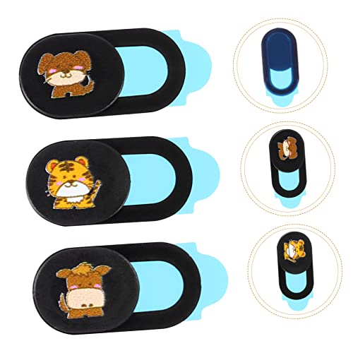 SOLUSTRE Computer Camera Computers Laptops 3pcs Professional Adorable Phone Camera Slide Practical Animal Web Laptop Premium Creative Computer Webcam Cover Multi-Functional Computer Camera Pc Camera