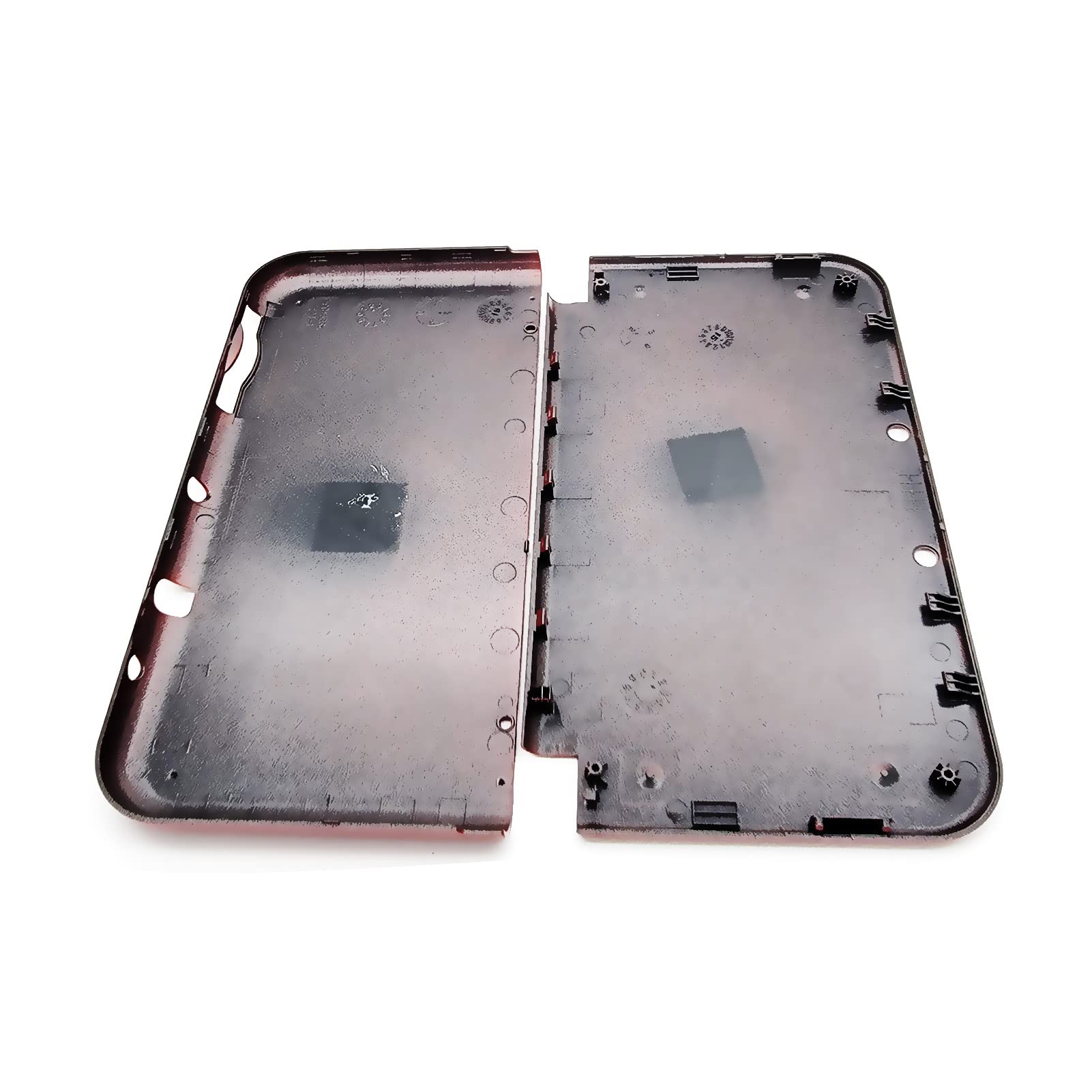 New3DS XL Case Shell Top & Bottom Coverplate Red Replacement, for Nintendo New 3DS XL LL New3DSXL Handheld Game Console, Outer Housing A/E Faceplate Casing Cover Plates 2 PCS Set Spare Parts