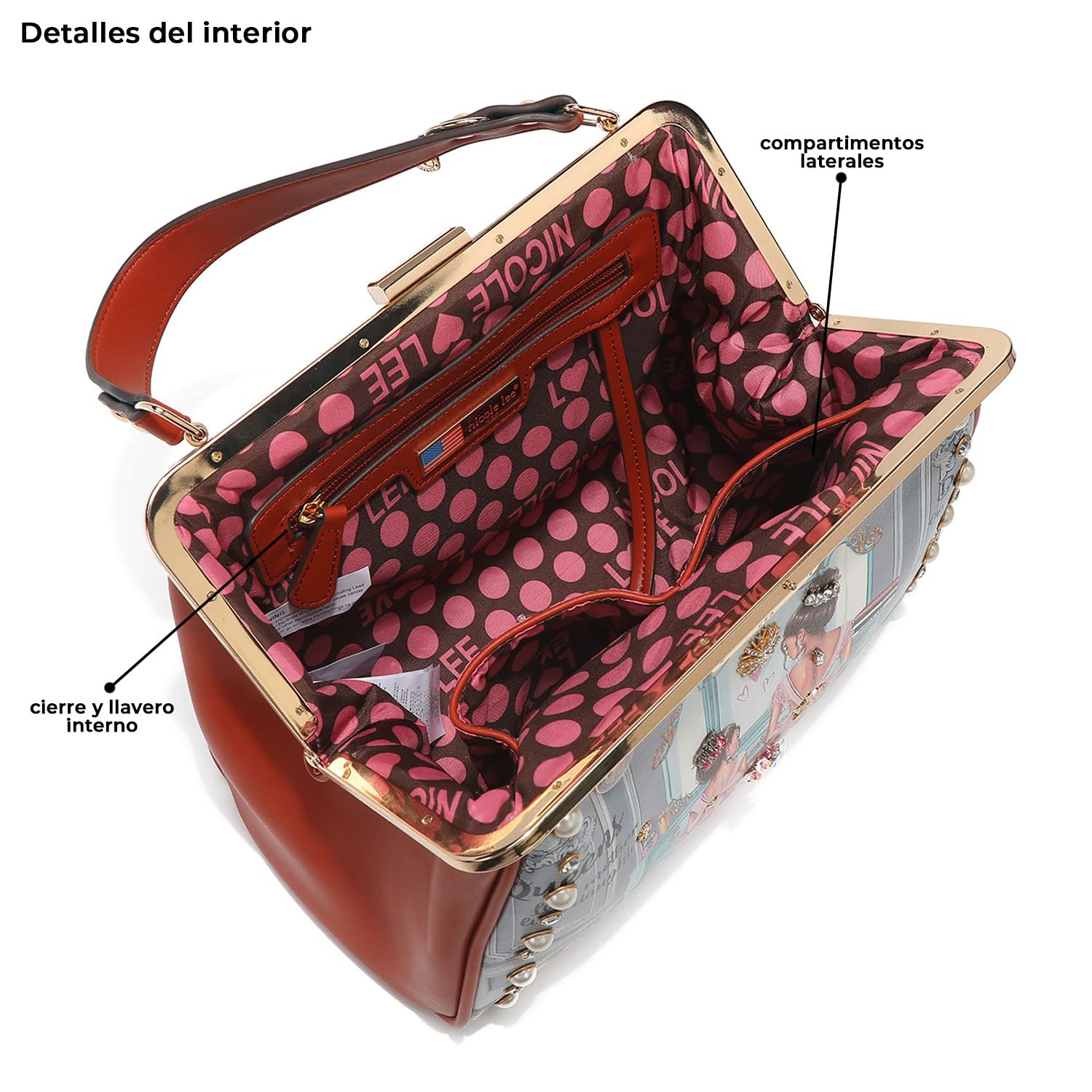 Nicole Lee Double Queens Satchel Handbag