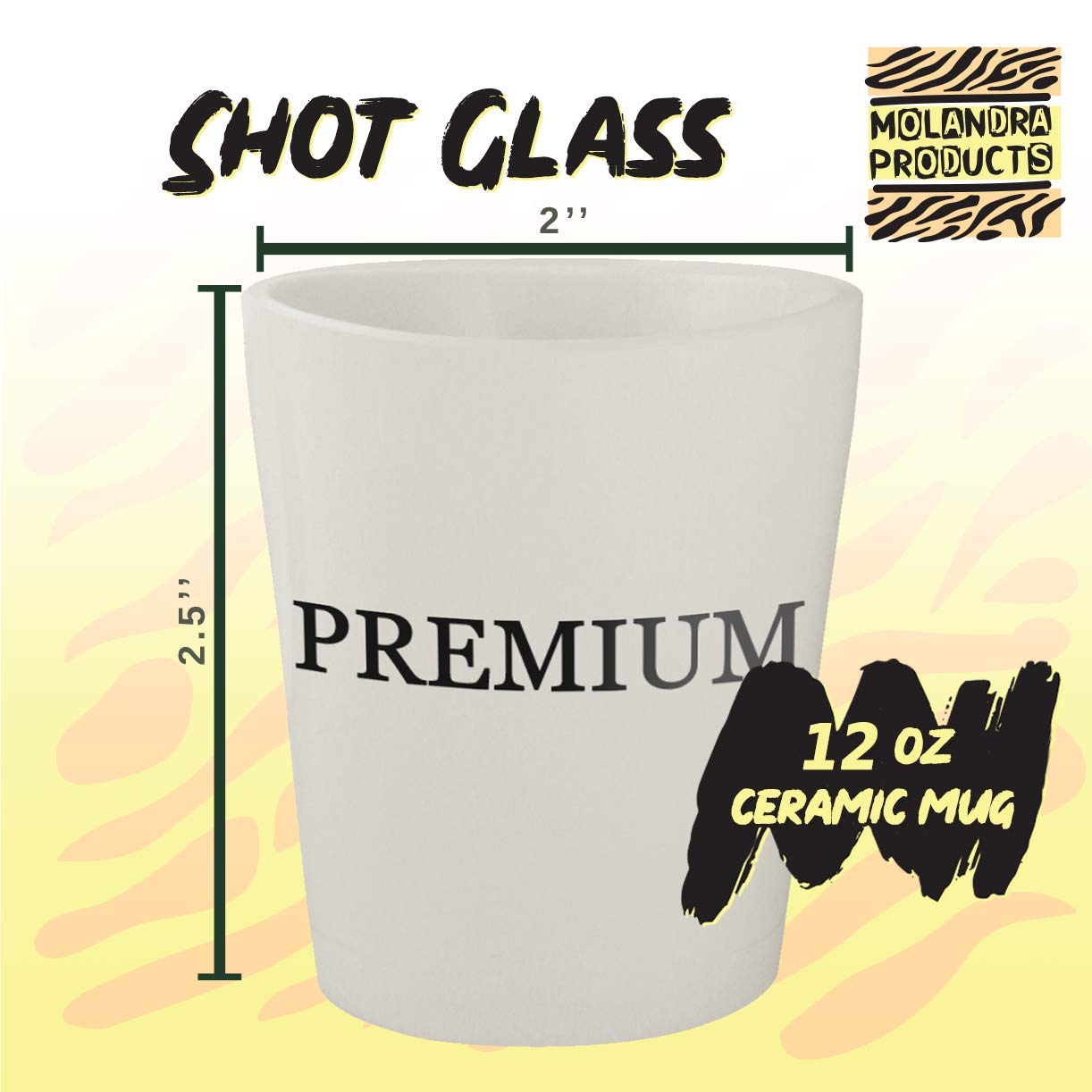 Molandra Products I Love My Job - White Ceramic 1.5oz Shot Glass