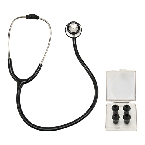 Stethoscope, Professional Clear Transmission Soft Ear Plugs Fetal Heart Stethoscope Dual Head Stainless Steel for Nurses for Clinic