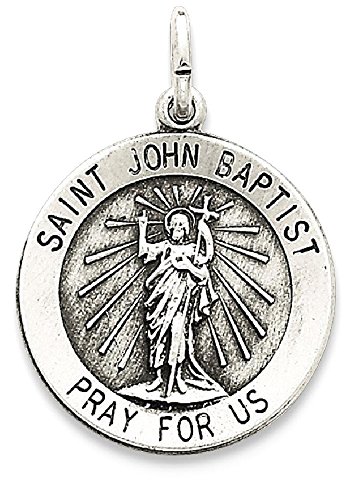 IceCarats 925 Sterling Silver Vintage Saint John The Baptist Medal Necklace Charm Pendant Only