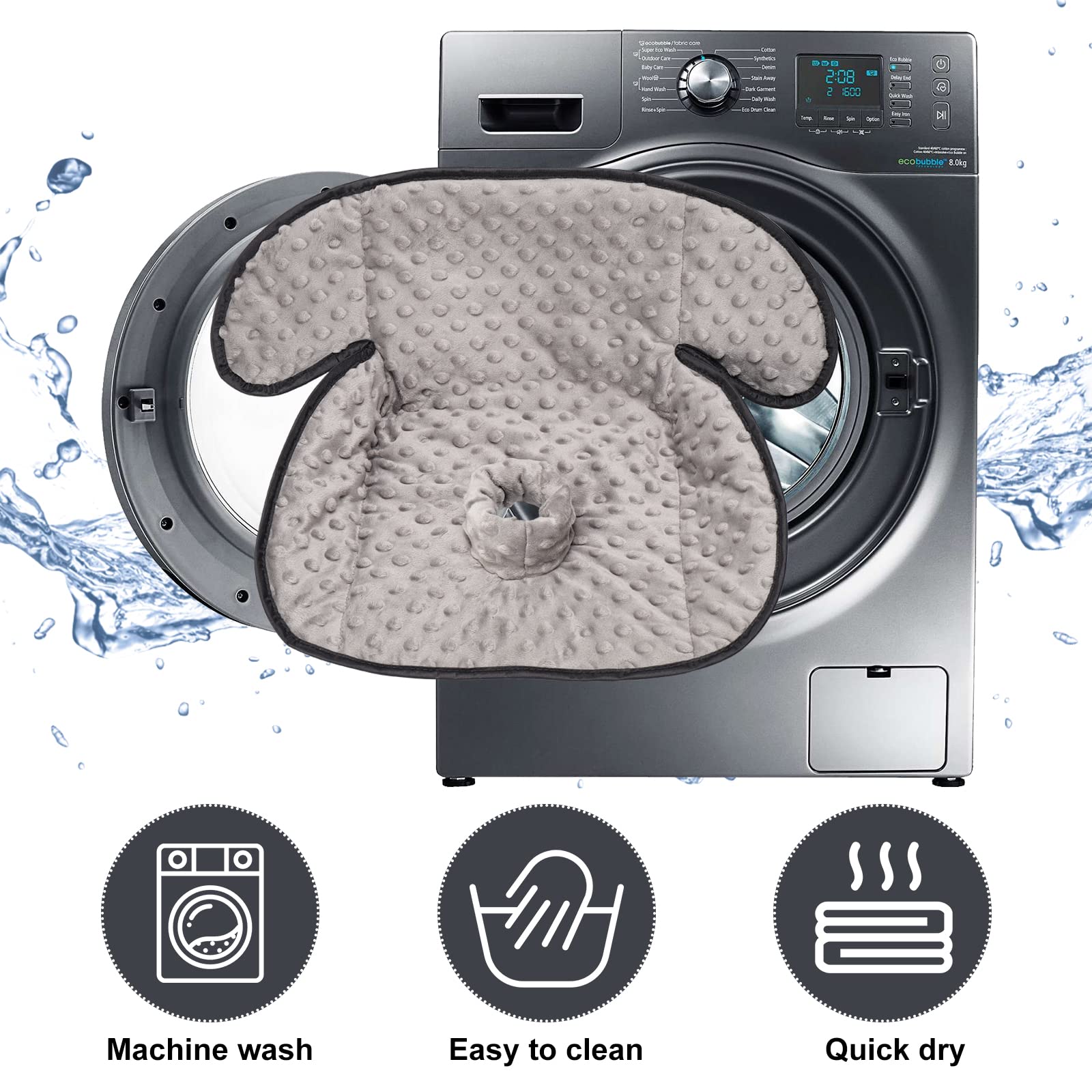 Piddle Pad Car Seat Protector, Waterproof Potty Training Seat Saver Pads for Infants Baby and Toddlers, Machine Wash and Dry(Grey)