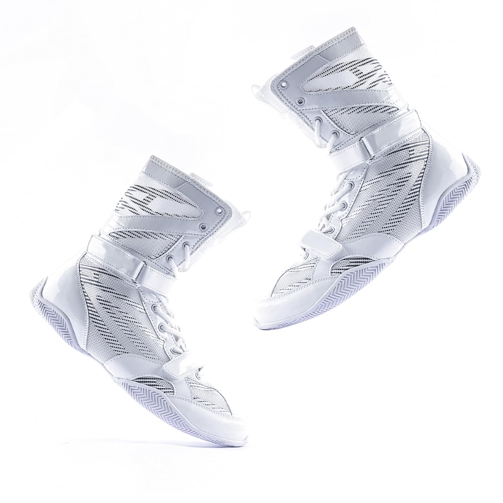 kcross Boxing Shoes for Men and Women, Anti-Slip Wrestling Shoes Men Youth Wrestling Shoes Training. Boxing Boots for Kids, Boys White