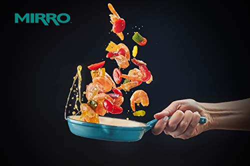 Mirro MIR-19060 6" Mini Cast Iron Skillet, Teal, Ready to Use