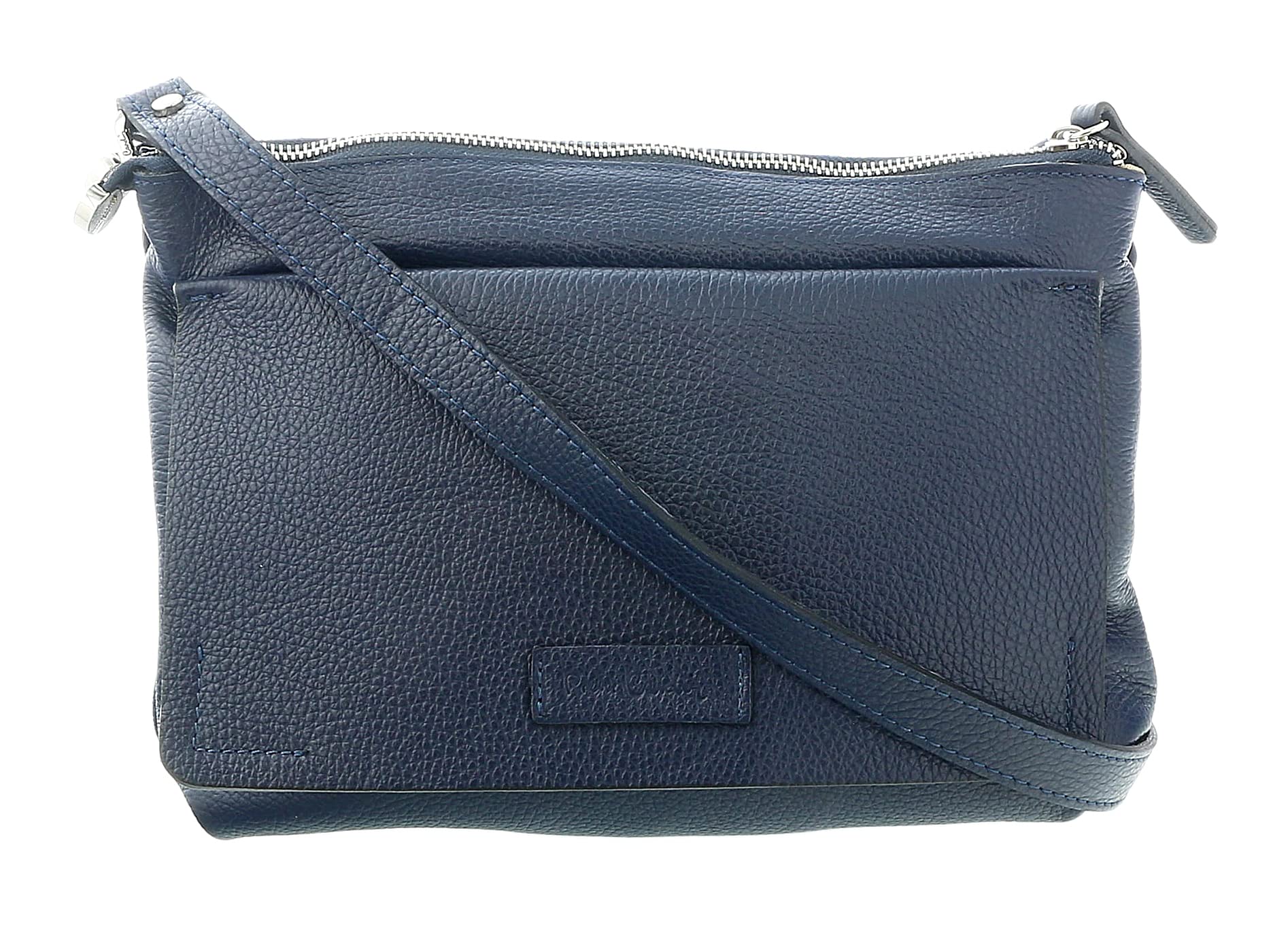 Pierre Cardin Navy Blue Leather Medium Suede Shoulder Bag for womens