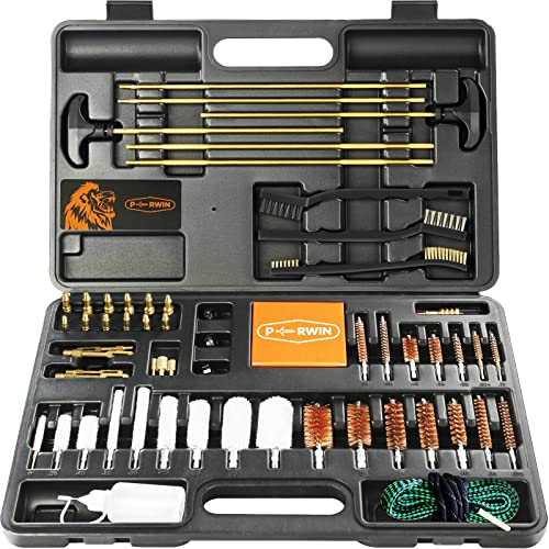Perwin Universal Gun Cleaning Kit for All Guns with Cleaning Rope, Brass