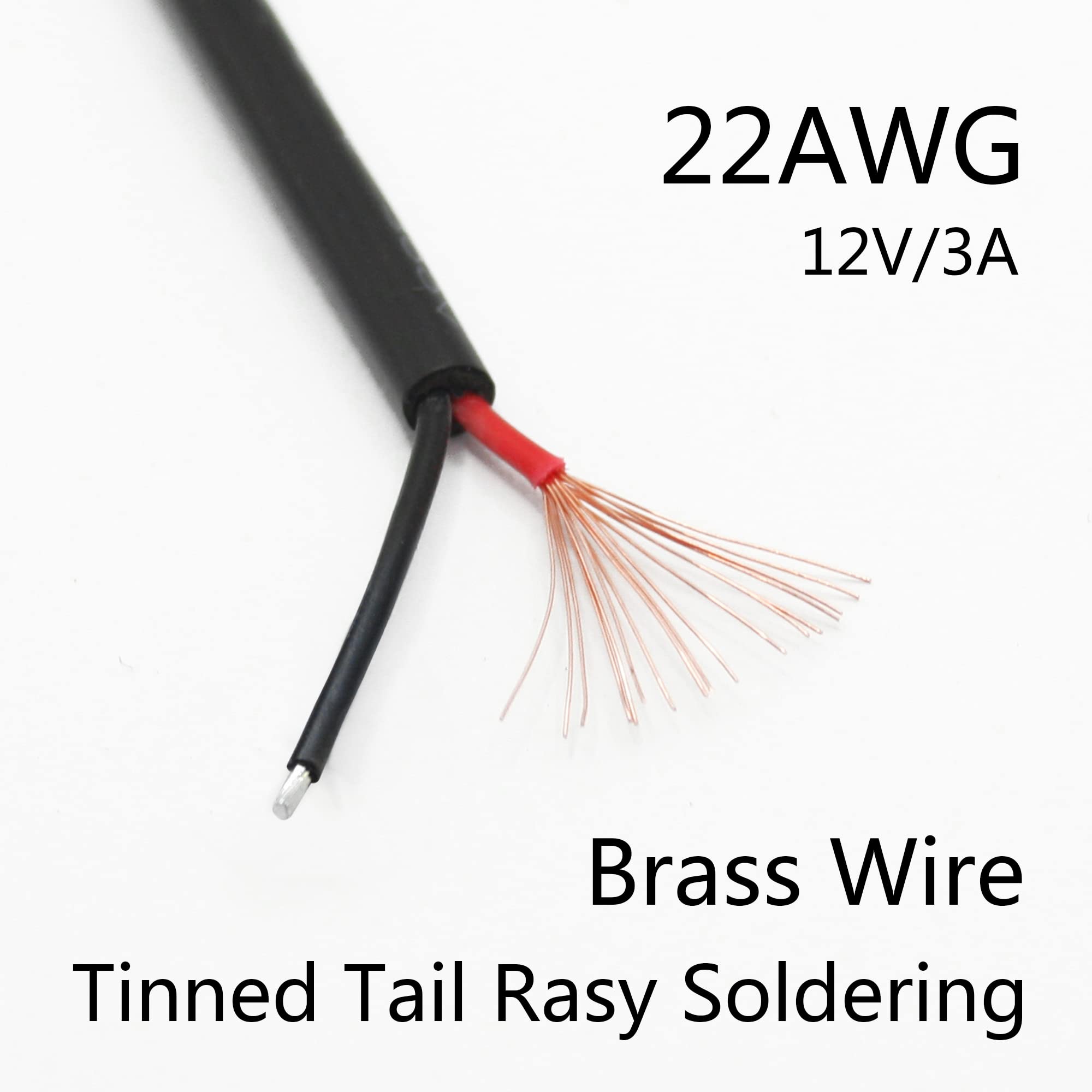 Short USB A Male 2 Pin Bare Wire,30cm/11.8in USB A 12V/3A Pigtail Open End Power Cable,for and USB Equipment Installed or Replace Repair DIY Cable(4PCS)