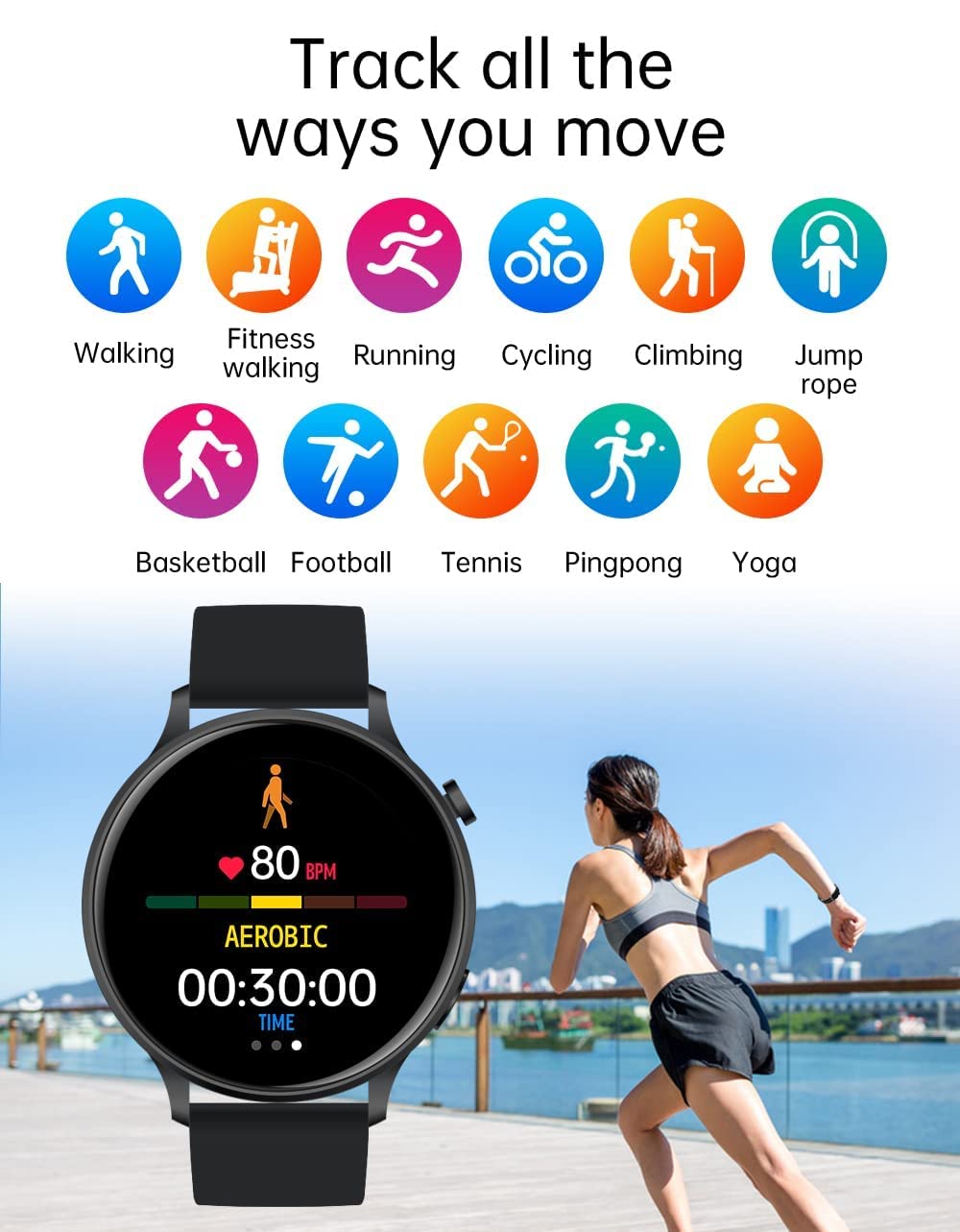 Smart Watches for Women Fitness Watch Bluetooth Call Dial Waterproof Activity Tracker for Sports Calories,Steps,Distance Android iOS Compatible