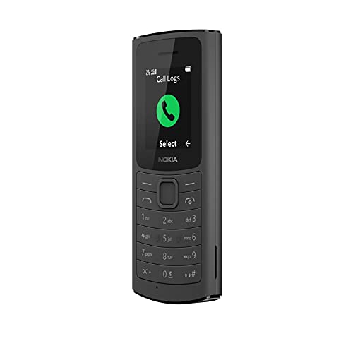 Nokia 110 4G Dual-SIM 48MB ROM + 128MB RAM (GSM Only | No CDMA) Factory Unlocked 4G/LTE Cell-Phone (Charcoal) - International Version