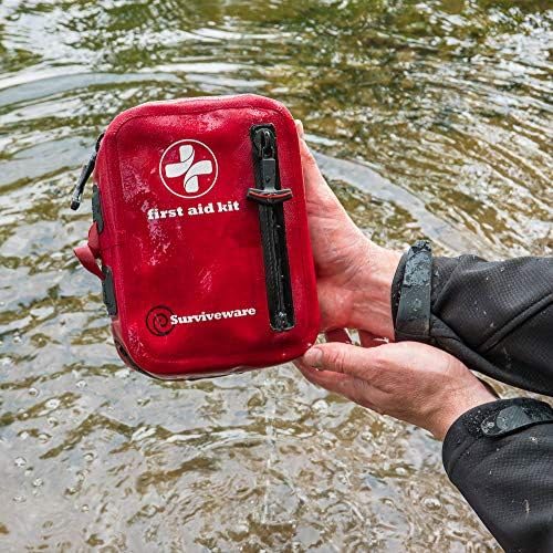 Surviveware Waterproof Premium First Aid Kit for Cars, Boats, Trucks, Hurricanes, Tropical Storms and Outdoor Emergencies - Small Kit - 100 Piece