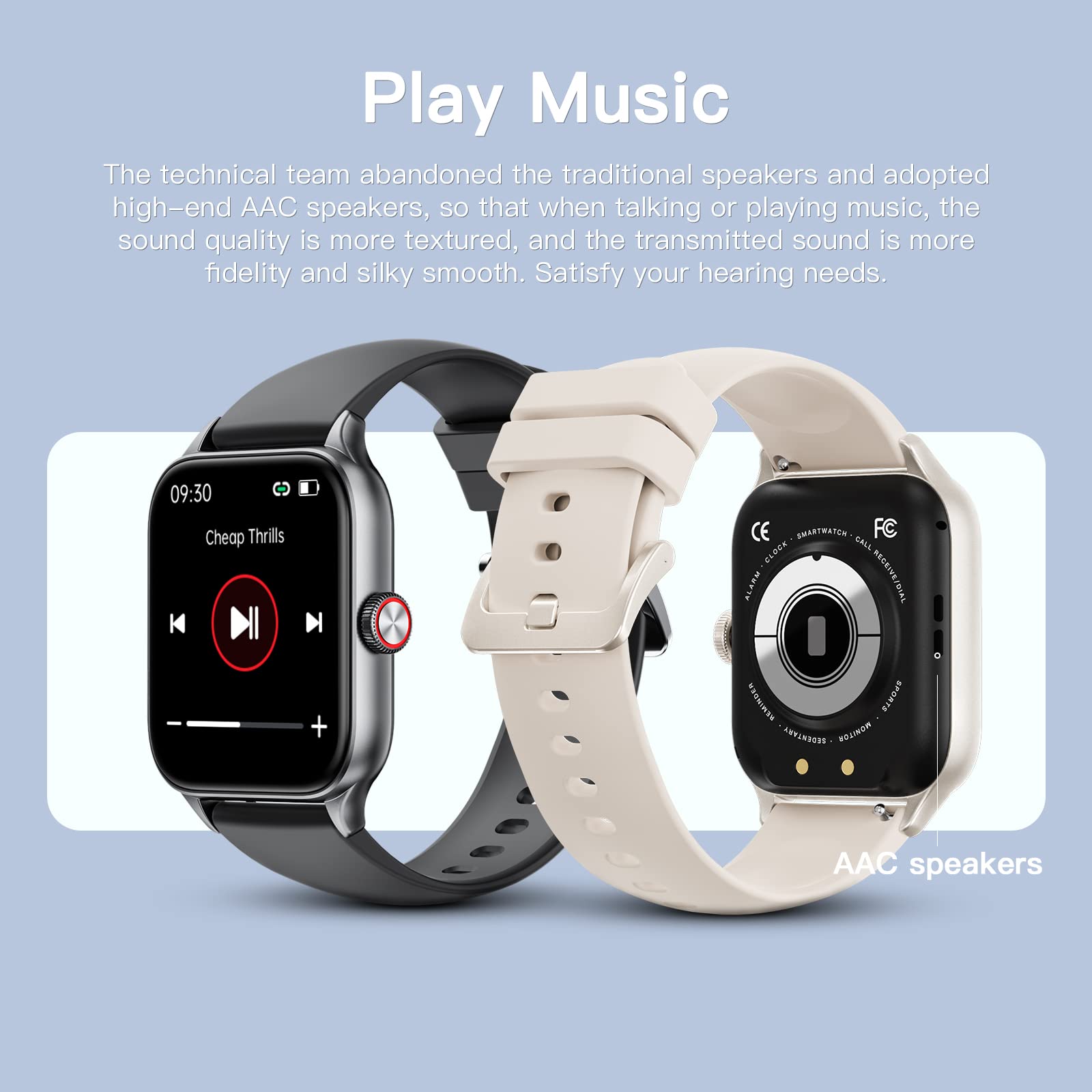 Smart Watch, Newest 1.85" TFT HD Display Smart Watch with Receive & Dial, Smart Watch for Android Phones with Pedometer, Fitness Tracker, Heart Rate, SMS Reminder, Android Smart Watch for Women Men