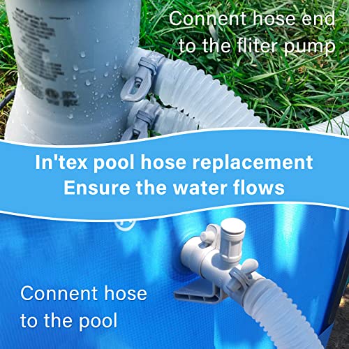 Pool Pump Hose Above ground pool hose, 2 Pack 59"Long 1.25"Diameter Swimming Pool Replacement Hose, Compatible with Pump Model 607, 637, 330 GPH, 530 GPH, and 1000 GPH