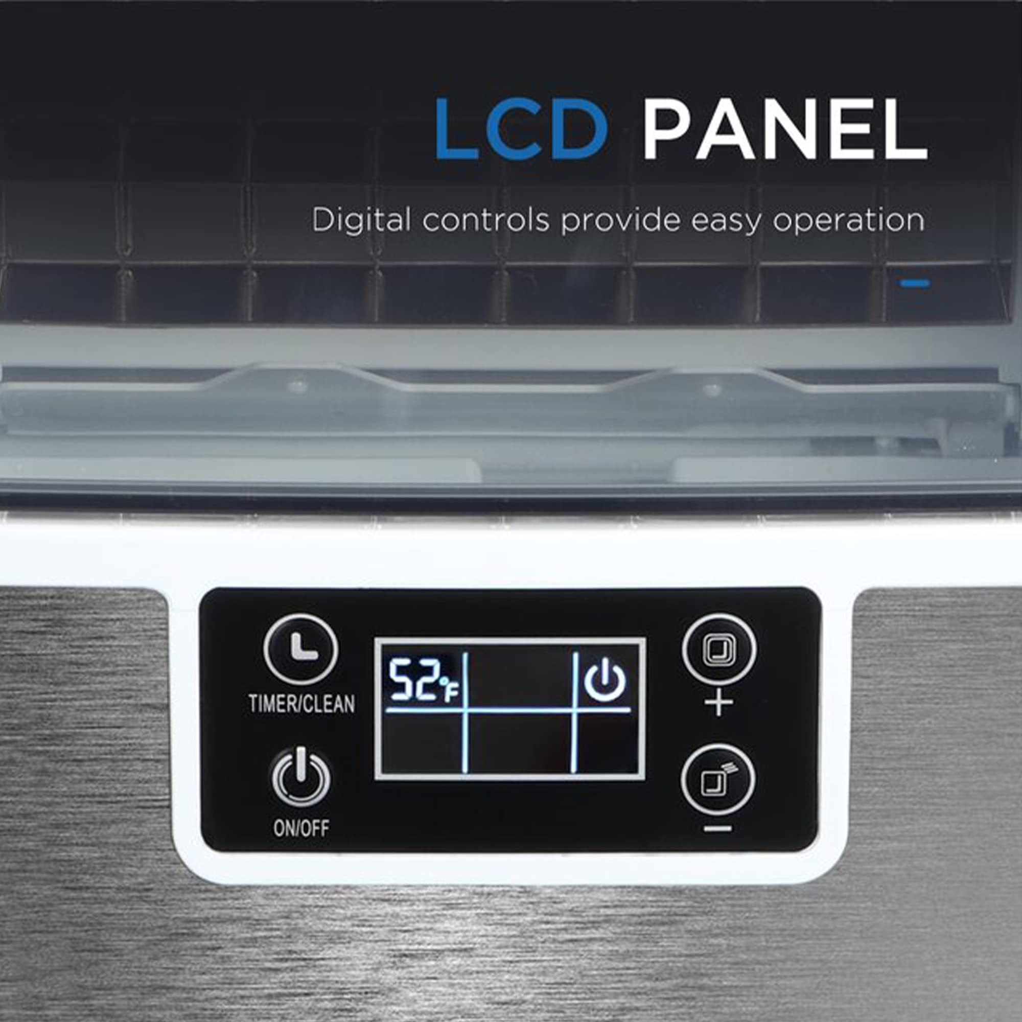 Northair Countertop Ice Maker 1 Gallon Self-Cleaning Square Ice 45lbs Daily Ice Cubes Ready in 20 Minutes with Ice Scoop