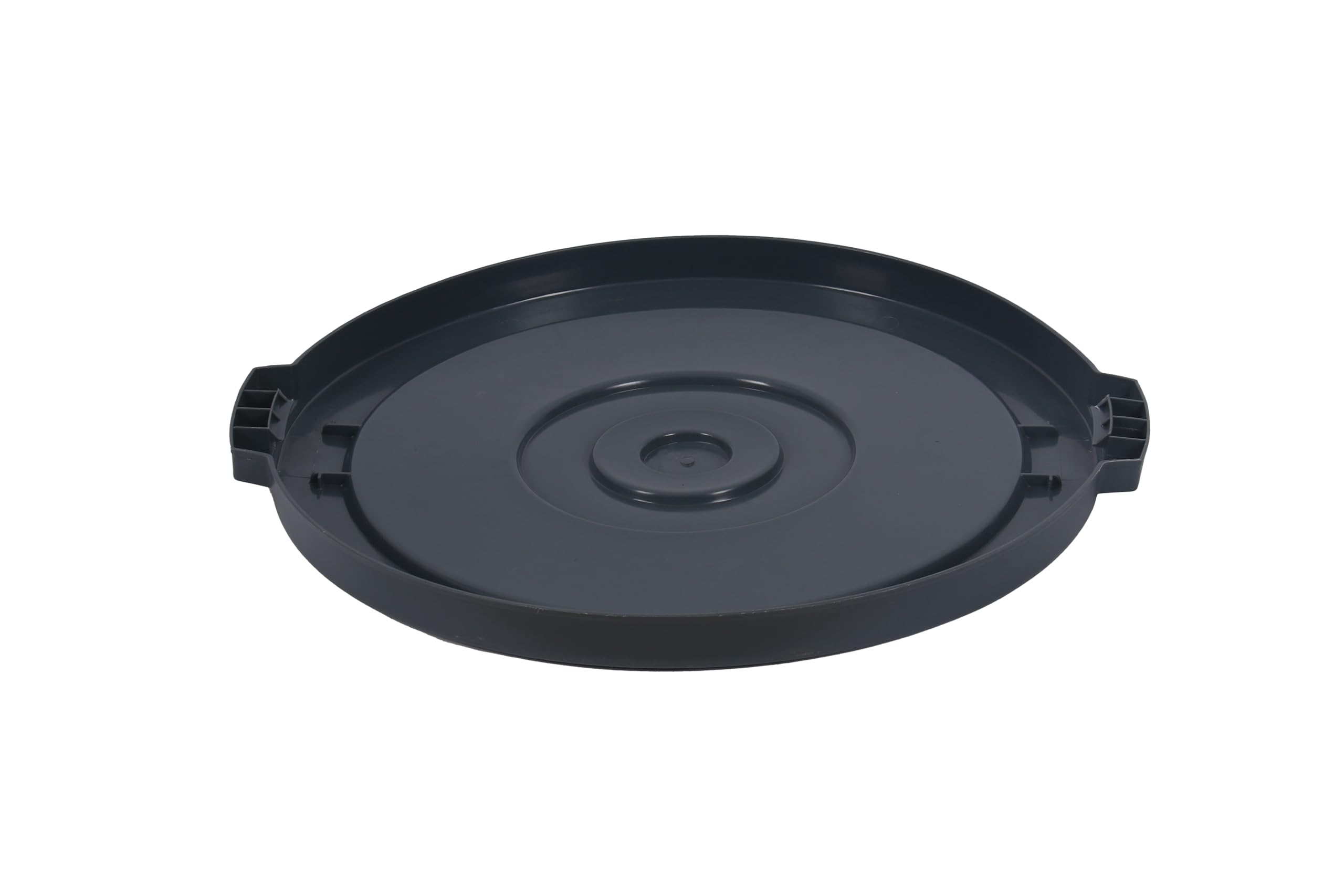 Round Trash Can Lid, Compatible with 32 Gallon Wastebasket Garbage Can, Gray Plastic