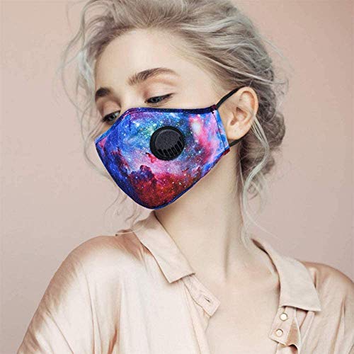 KellyKessa 8 Pack Washable stylish covering Face Mask with 20 Cotton Filter Sheet,Washable Reusable Protection Cover with Breathing Valve
