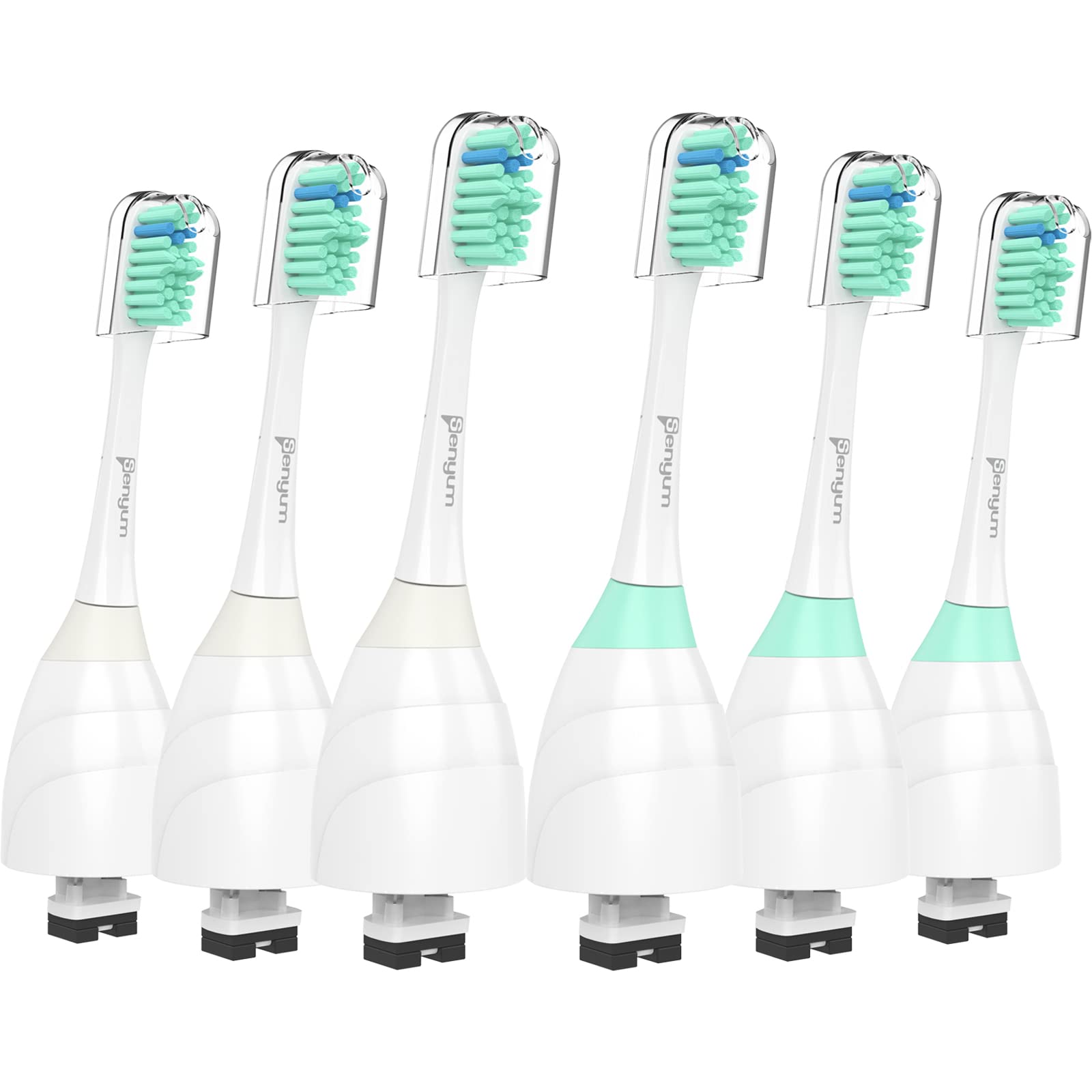 Senyum Replacement Toothbrush Heads Compatible with Philips sonicare E-Series, Replacement Brush Heads Come with Caps, 6 Pack