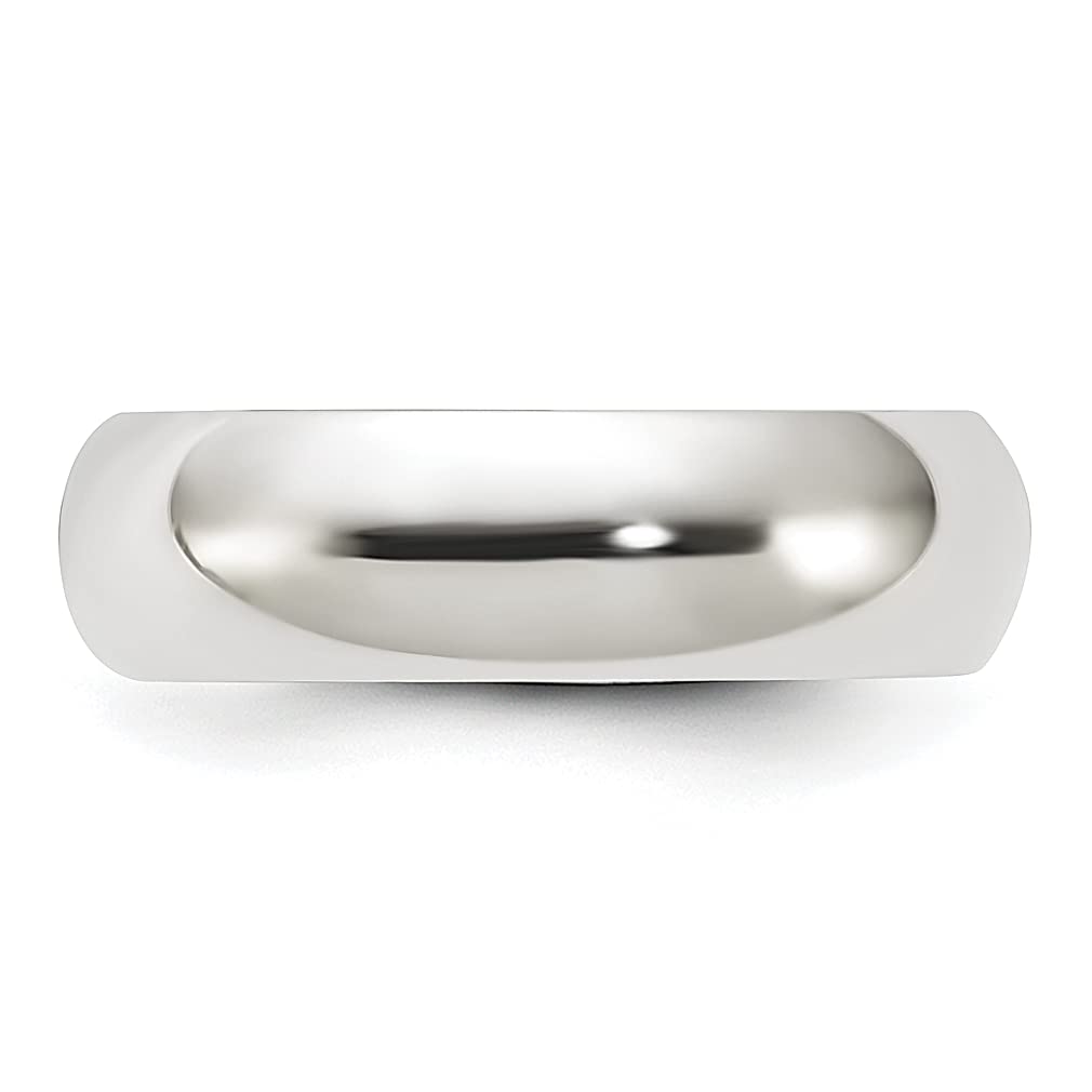 IceCarats 925 Sterling Silver 6mm Comfort Fit Size 11 Plain Classic Wedding Band Ring
