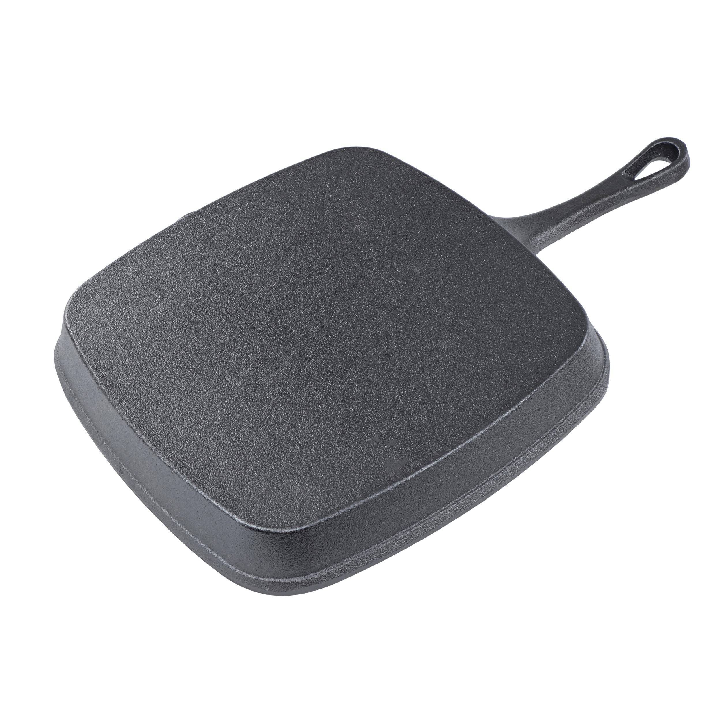 Potted Pans Square Cast Iron Skillet - 9.4-inch Pre-Seasoned Cast Iron Griddle Cooking Pan Camping Skillet Iron Pan