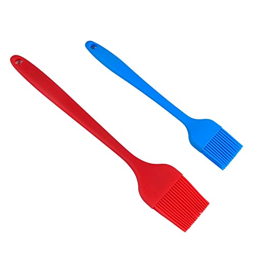NA Integrated Silicone Brush with Full Handle Cake Barbecue Brush red