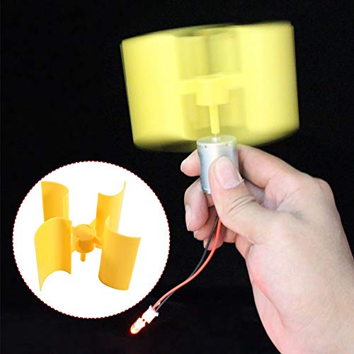 Omabeta Wind Turbine DIY Kit Health Gear Vertical Wind Generator Small Motor Vertical Electricity Generator for Science Education Teaching Physical Power Generation Principle