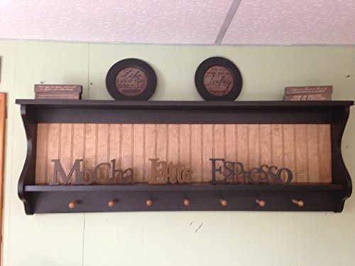 Primitive Plate Rack Wall Shelf Country Wood Display Plate and Bowl Rack Shaker Shelf