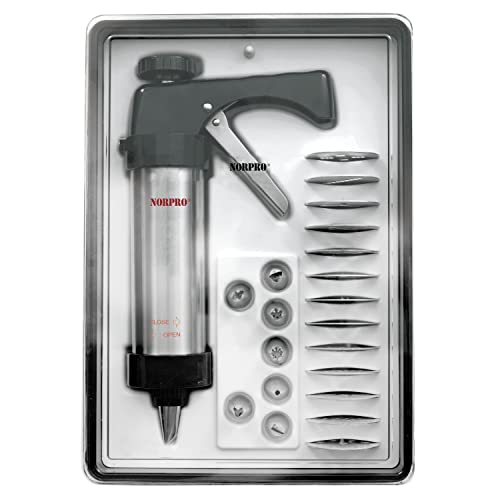 Norpro S/S Cookie/Icing Press with Case, Black