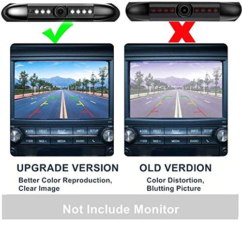 License Plate Frame Backup Camera Night Vision Car Rear View Camera 170° Viewing Angle Waterproof High Sensitive Universal 7 Bright LED Reversing Car Camera Upgrade Version